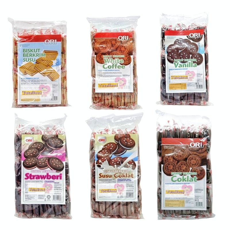 Ori Biskut Berkrim biscuit [Susu /White Coffee /Vanilla /Strawberry ...