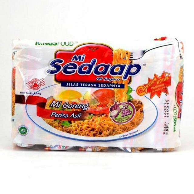 Mi Sedaap Mi Sedap Mee Sedap Fried Noodle Mi Segera Instant Noodles (5 ...