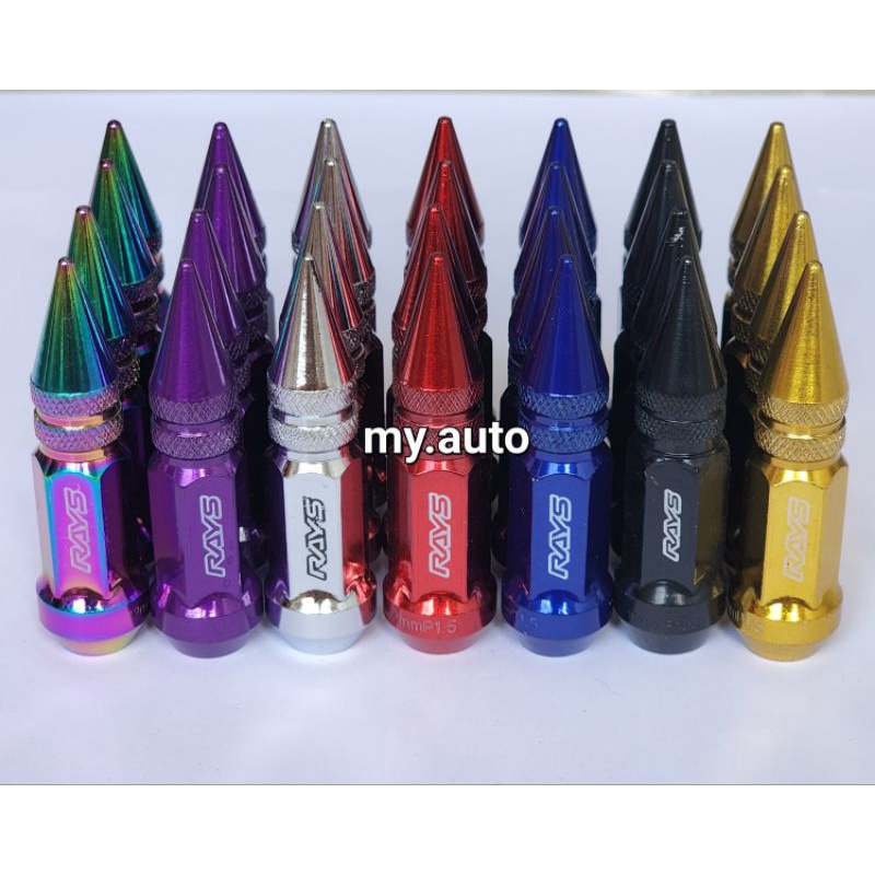 Rays Spike Nut AK47 Bullet Racing Nuts ( Steel ) Nut Besi 20pcs ...