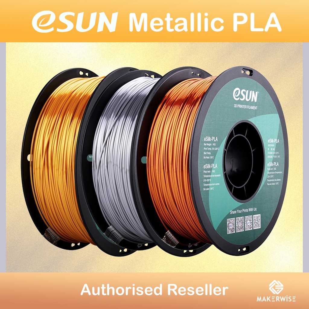 eSUN Silk PLA Filament 1KG 1.75mm Gold Silver Copper Metal eSILK FDM 3D ...