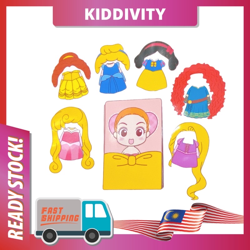 (DIY PACK) PRINCESS BUSY BOOK l DOLL PAPER BOOK l DIY BUSY BOOK l QUIET ...