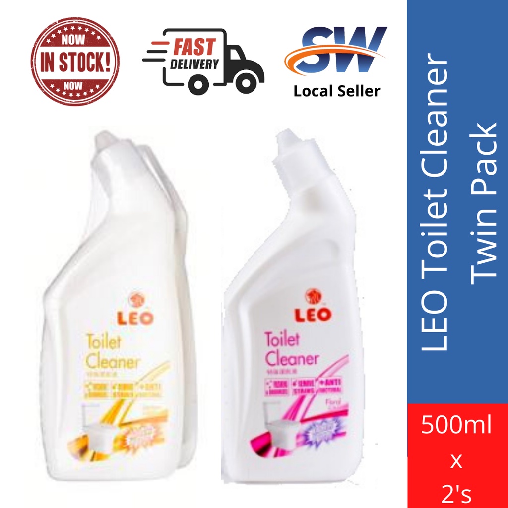 LEO Toilet Cleaner Twin Pack 500ml x 2 (Floral/ Lemon) | Shopee Malaysia