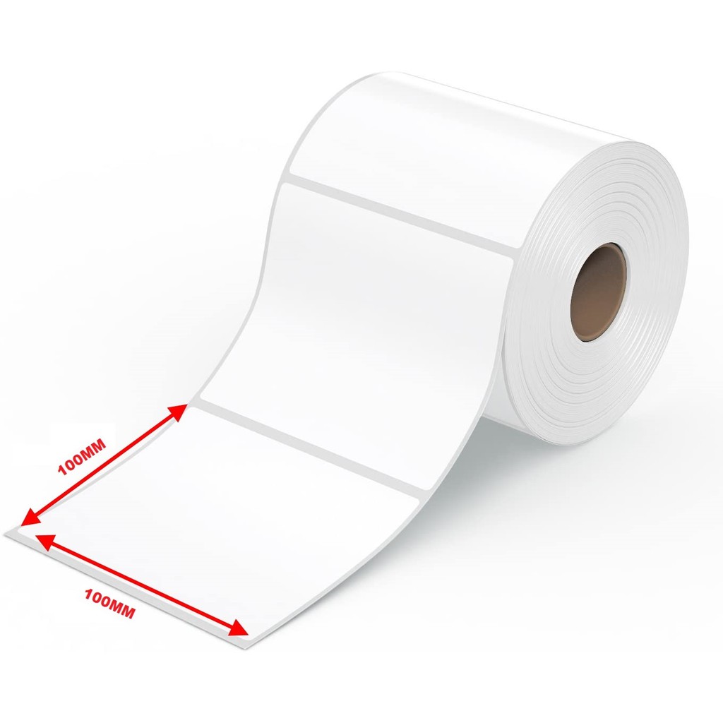 500pcs 100mm x 100mm Blank Barcode Label Sticker Printing Labels ...