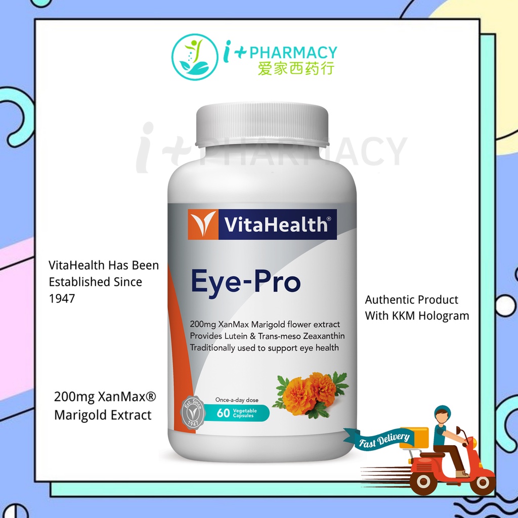 VITAHEALTH EYE PRO 60 VEGETABLE CAPSULES [READY STOCK] | Shopee Malaysia