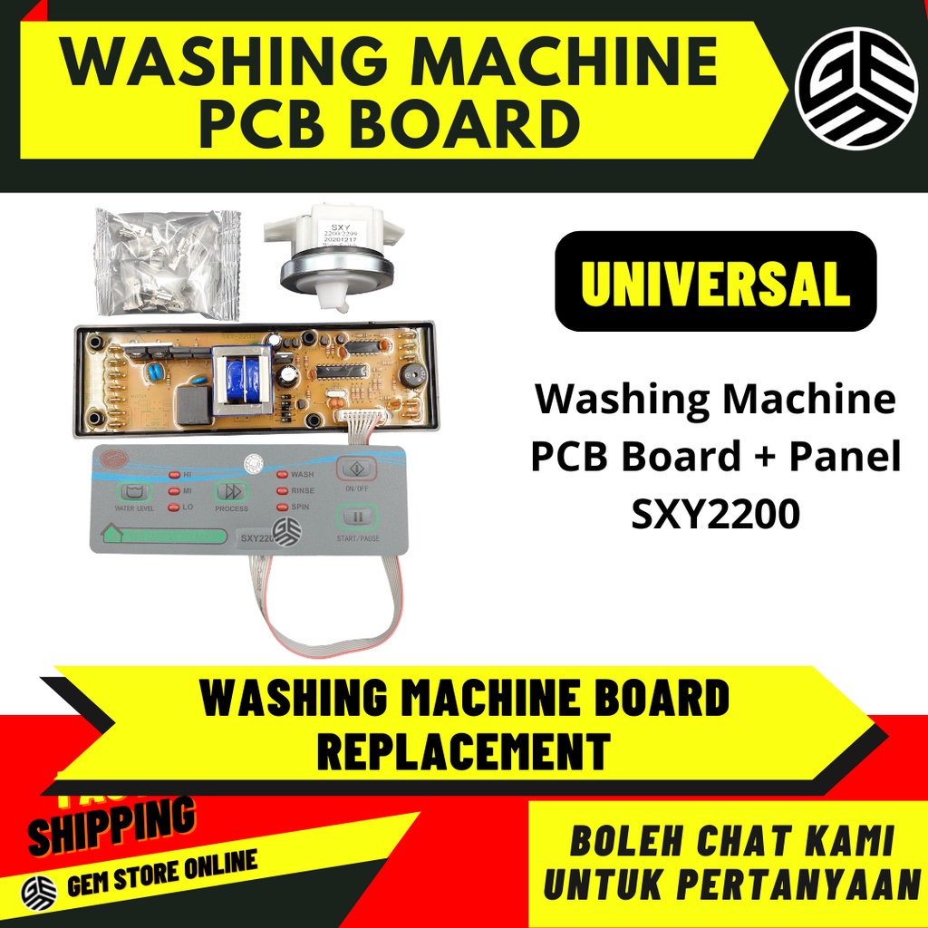 UNIVERSAL Washing Machine PCB Board / Board Mesin Basuh SXY2200 ...