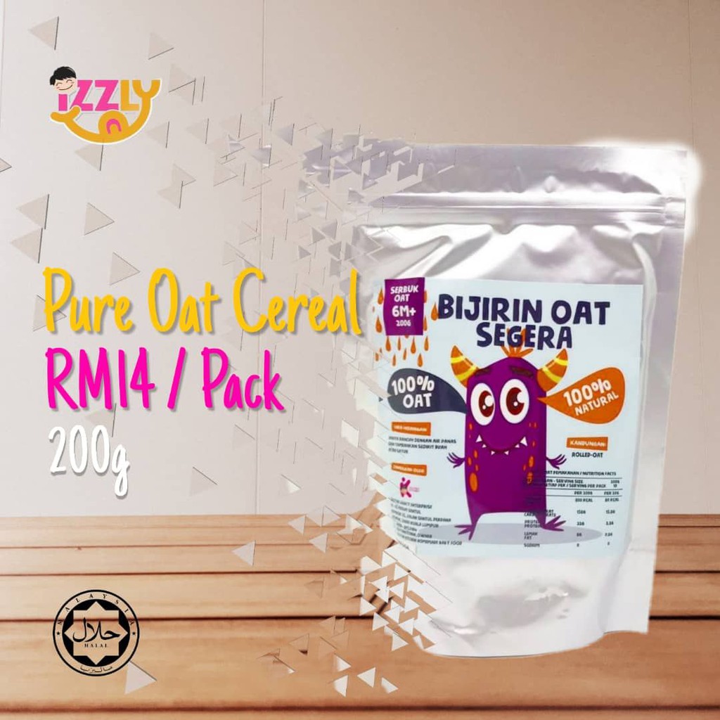 IZZLY Instant Oat Cereal Bijirin Oat Segera 225g | Shopee Malaysia