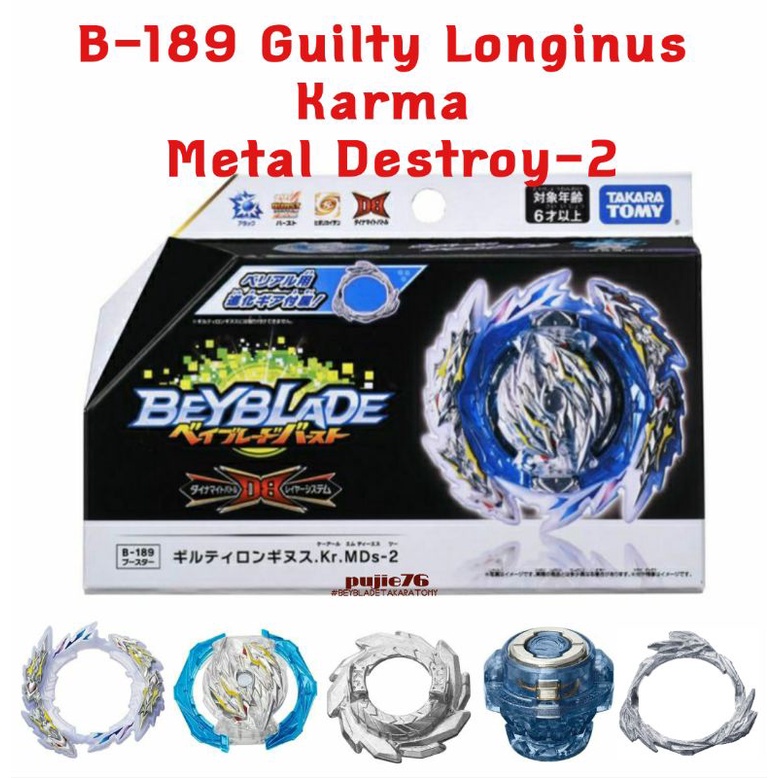ORIGINAL BEYBLADE TAKARA TOMY - B-189 Guilty Longinus Karma Metal ...
