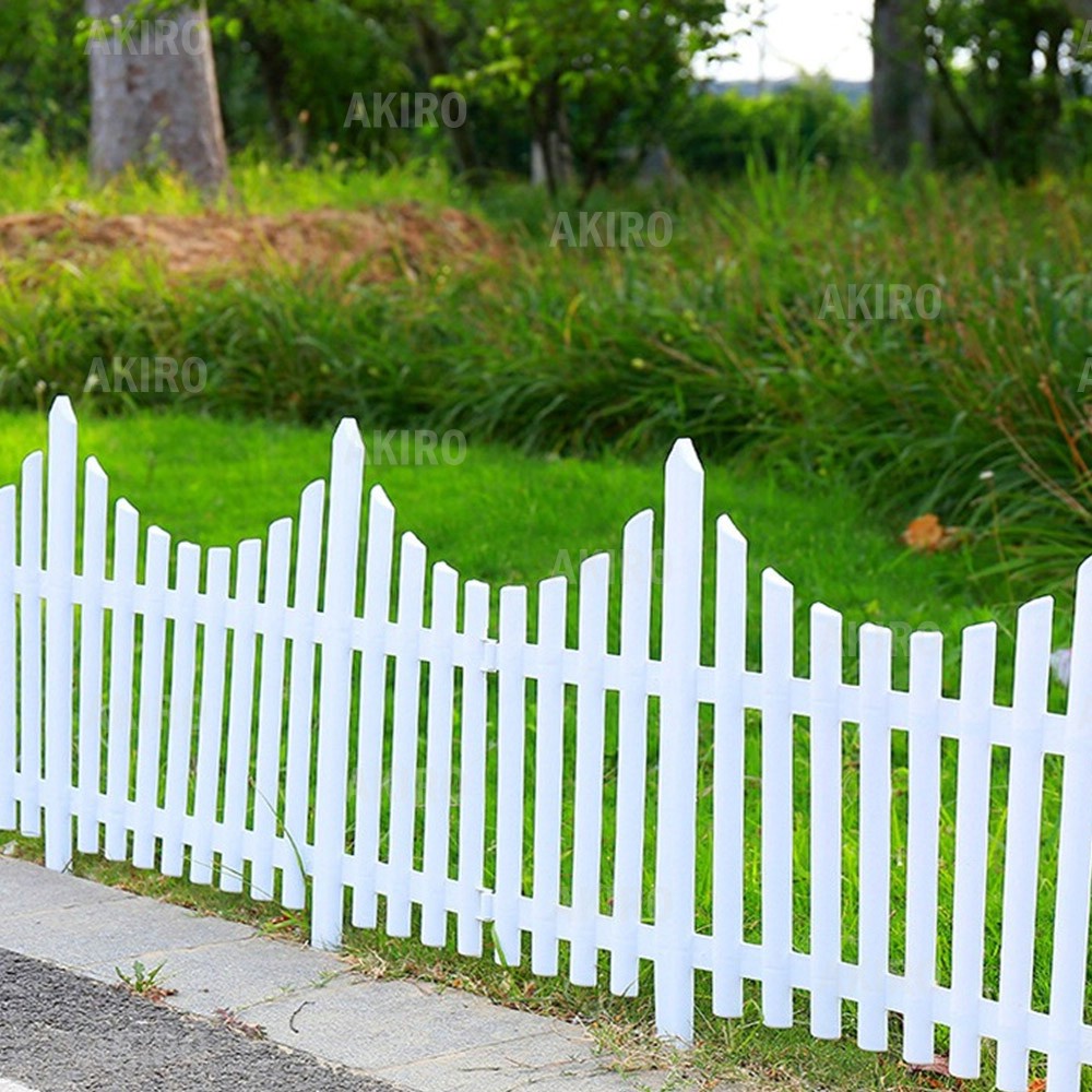 AKIRO Outdoor 60cm/49cm White Home Garden Fence Indoor Fencing ...