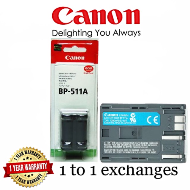 Canon Bp-511a battery original 20D 30D 40D 50D 5D D30 D60 Powershot G2 ...