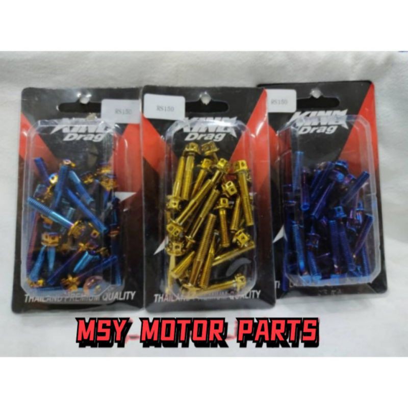 RS150 Engine screw / skru set Steel (king drag) | Shopee Malaysia