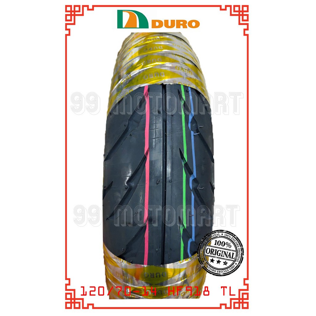 TYRE DURO TUBELESS TYRE HF918 120/70-14 TAYAR 120 70 14 | Shopee Malaysia