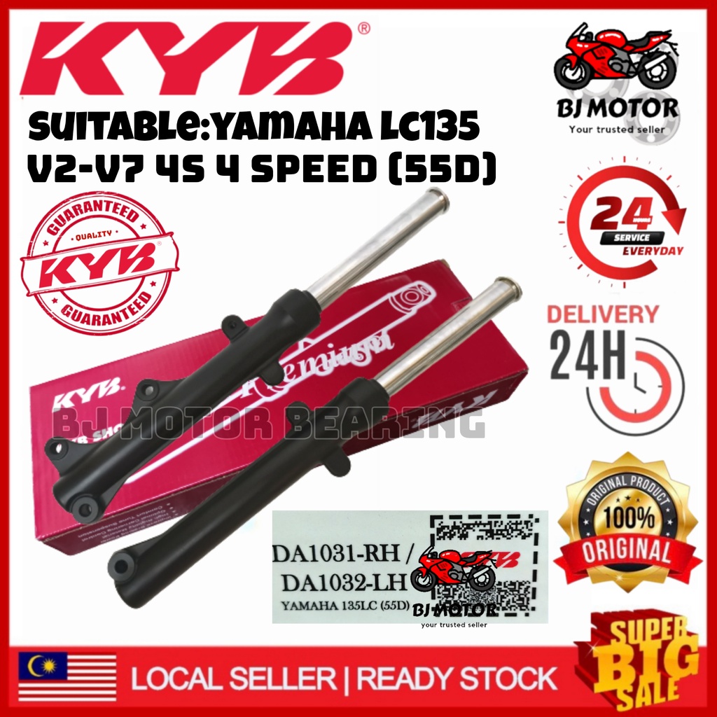 Yamaha LC 135 V2/V3/V4/V5/V6 (55D) (S DISC)4S 4 SPEED(AUTO) KYB Front Fork Set ABSORBER DEPAN ...