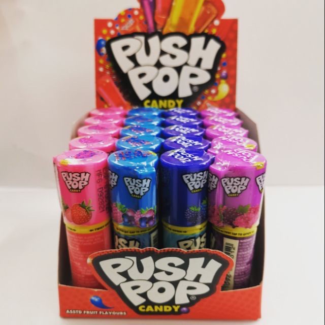 20 Pcs Push Pop Candy Lollipop Assorted Fruit Flavours HALAL (LOCAL ...