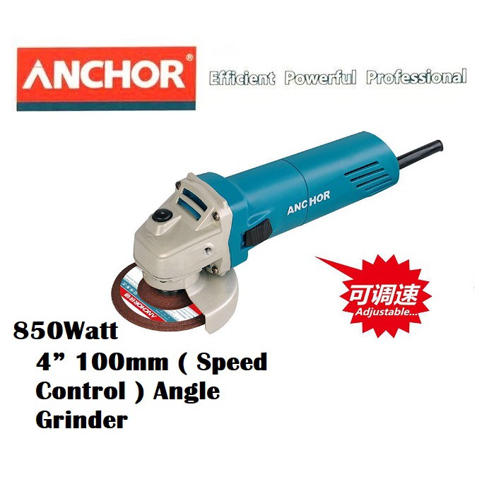 ANCHOR 4” 100mm (Speed Control) Angle Grinder 850W | Shopee Malaysia