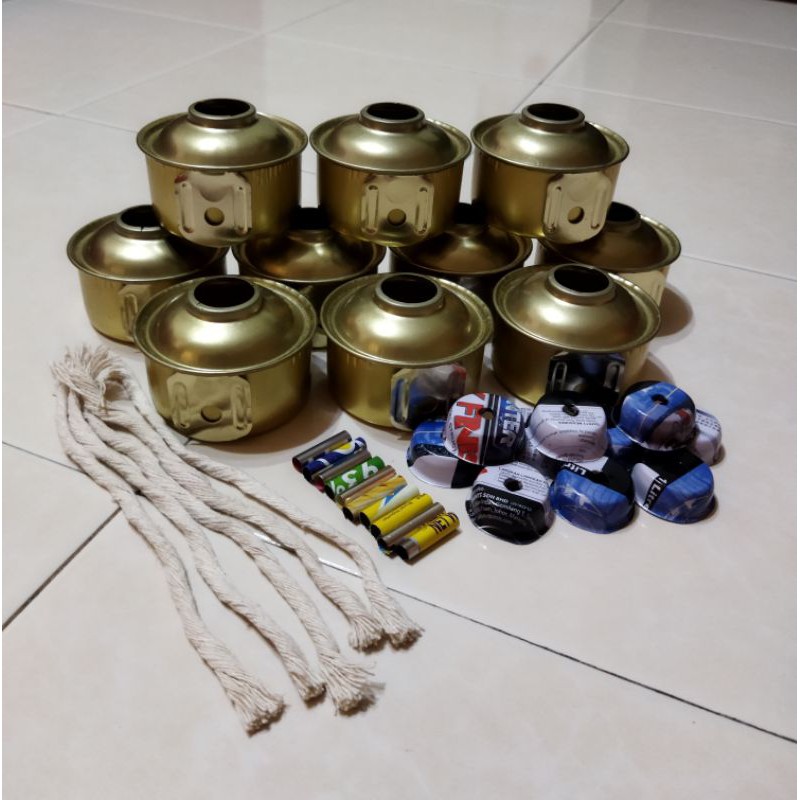8 Pcs Pelita Raya/Pelita Tin Besi/Lampu Pelita Raya/Sumbu Pelita ...