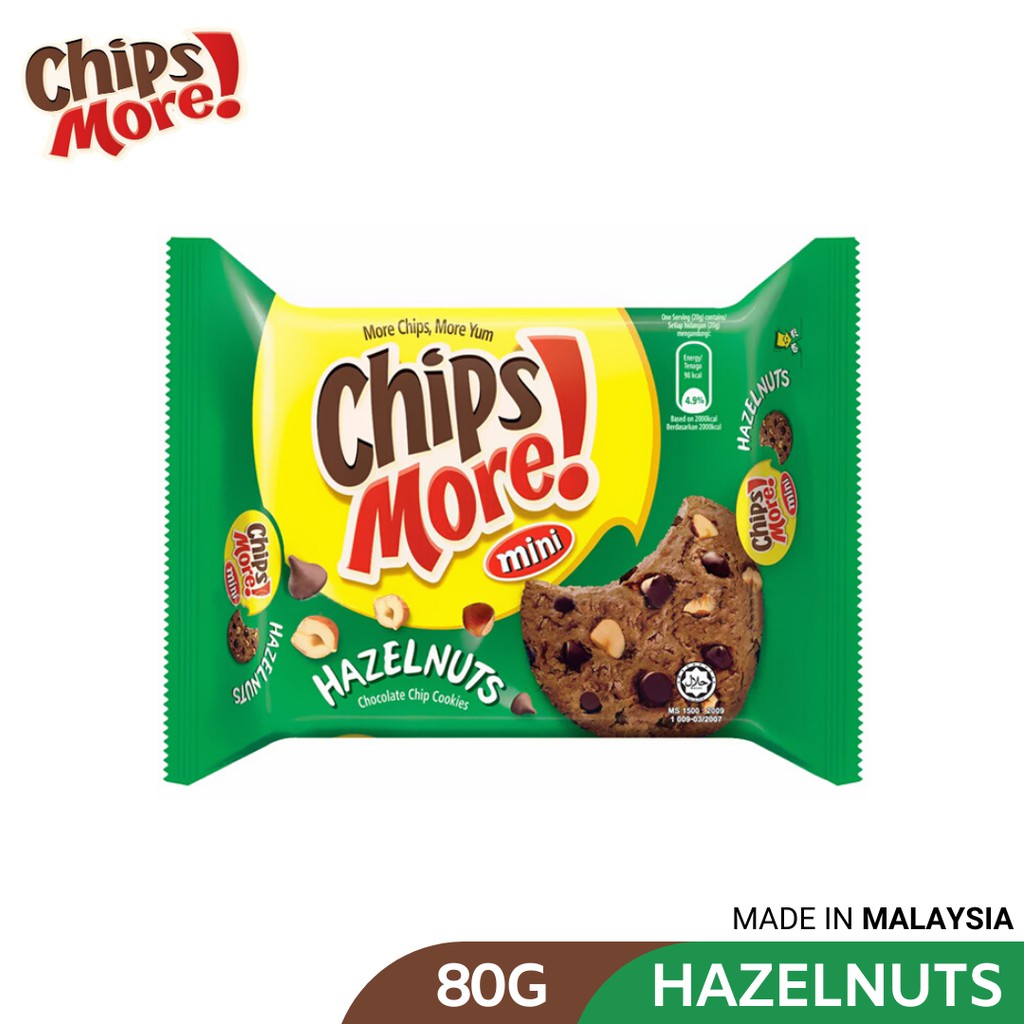 CHIPSMORE Mini Hazelnut Chocolate Chip Cookies 80g | Shopee Malaysia