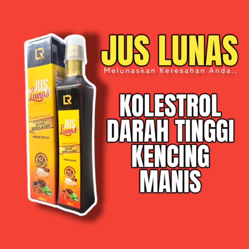JUS LUNAS PENAWAR KOLESTROL DARAH TINGGI KENCING MANIS JANTUNG 535ML ...