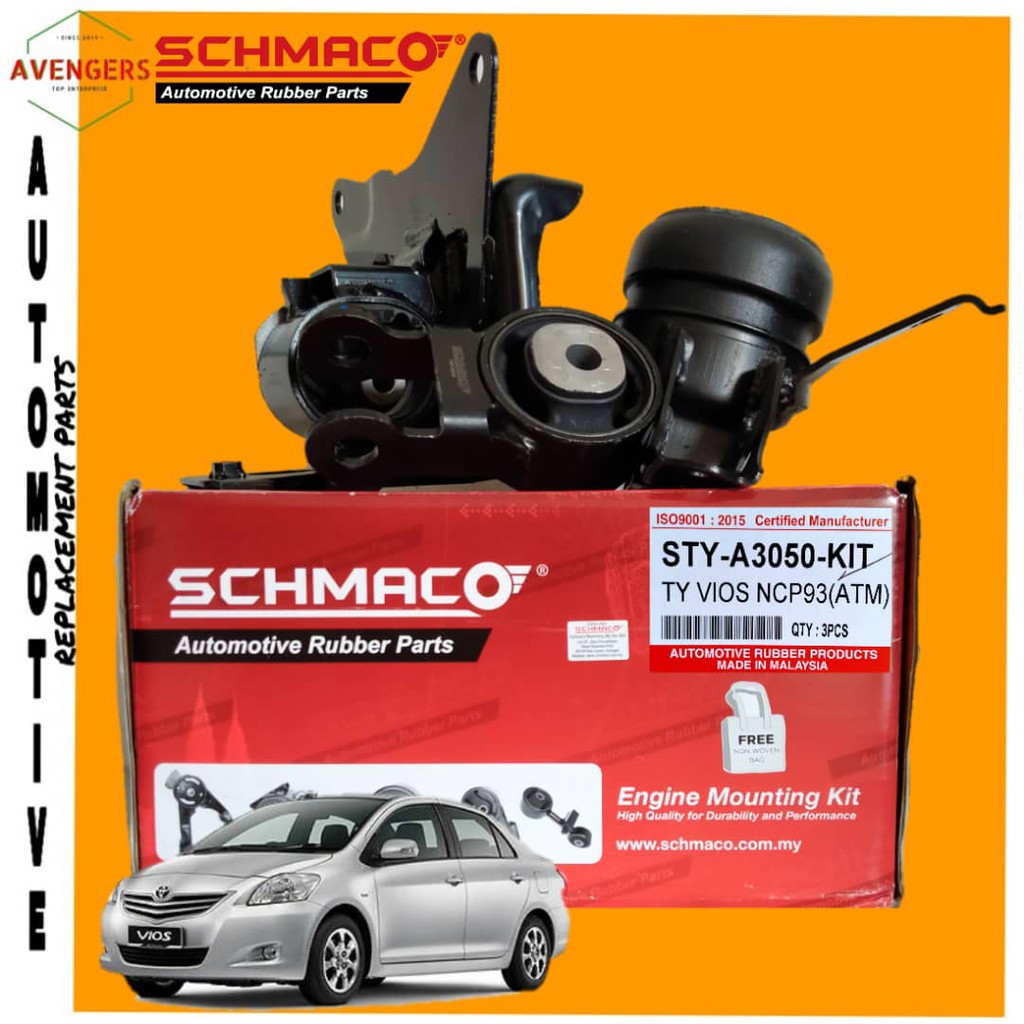 TOYOTA VIOS 2007 NCP93 AUTO SCHMACO ENGINE MOUNTING KIT SET | Shopee ...
