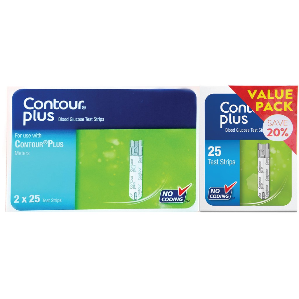 Contour Plus Test Strips Value Pack Off 20% (3x25s) | Shopee Malaysia