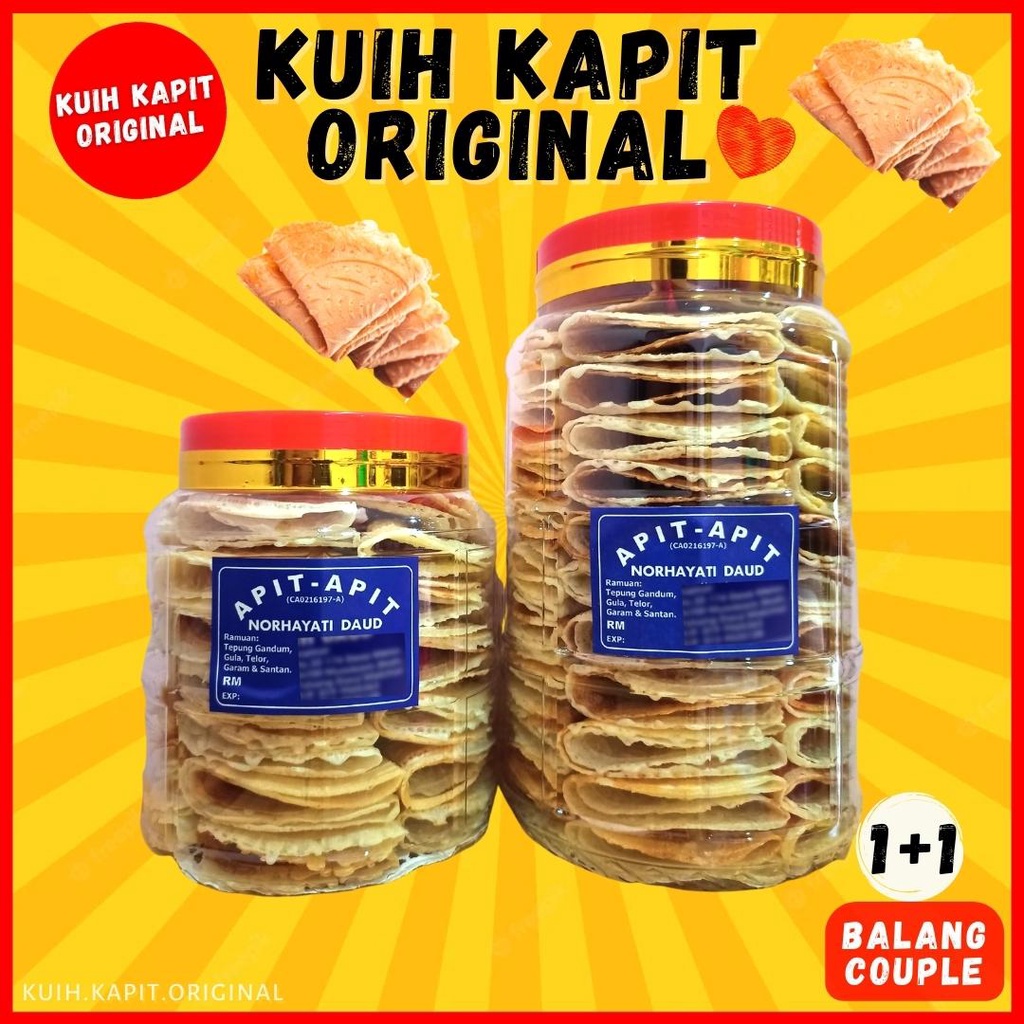 ️[𝟭+𝟭 𝗖𝗢𝗨𝗣𝗟𝗘] Kuih Kapit Original - Biskut Kapet Crunchy Love Letter ...