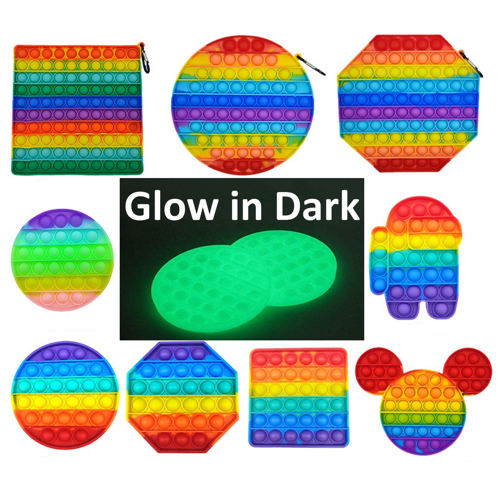 Pop it fidget Luminous toys Push Bubbles noctilucentPush Popping Toy ...