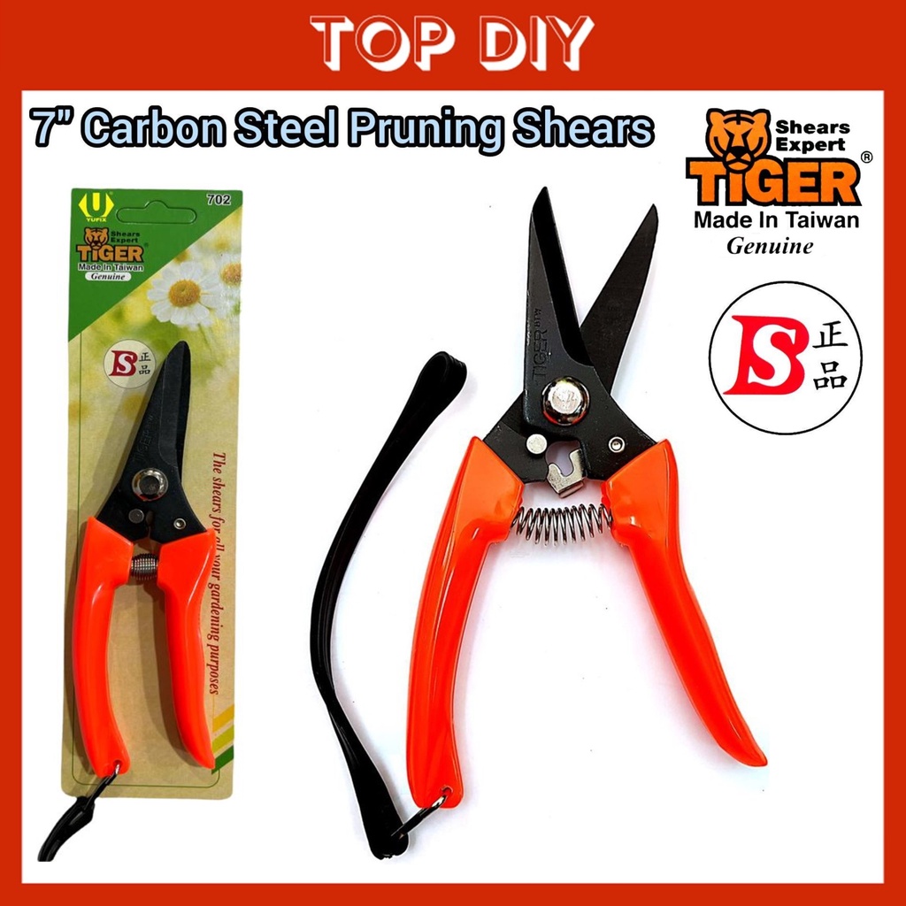 (MADE IN TAIWAN) TIGER 702 7" PRUNING SHEAR GARDEN HAND SHEAR BRANCH ...