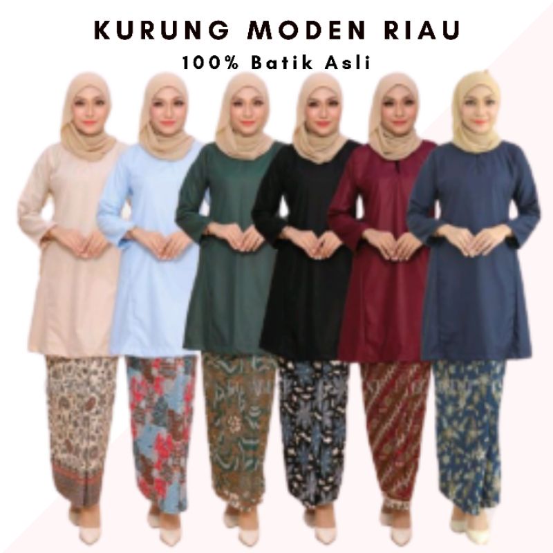 [Part 1] Baju Kurung Moden Riau Batik 100% Batik Asli ( Cotton Silk ...