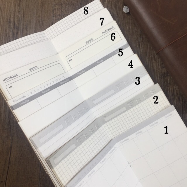 8 types Traveler notebook inserts (regular size) | Shopee Malaysia