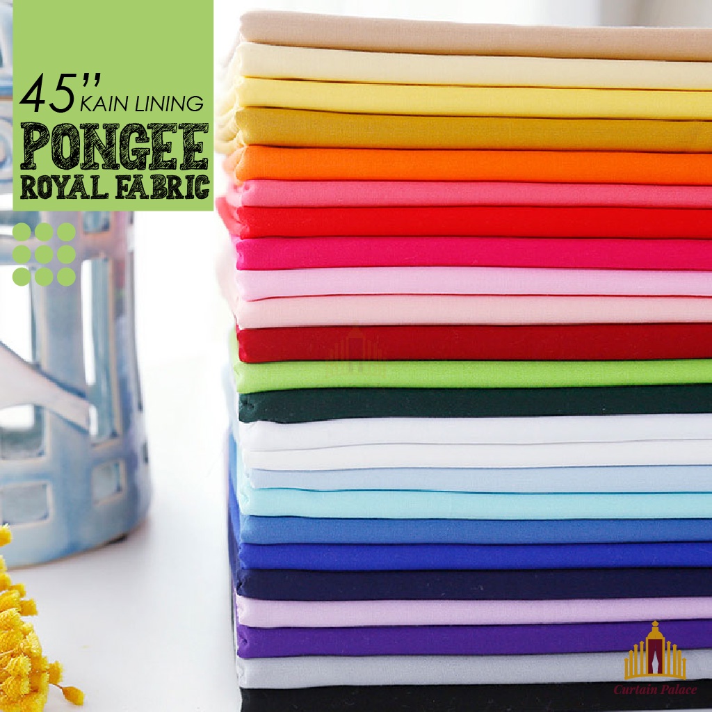 45'' Kain Lining (Alas)/Pongee Royal Fabric Buatan Malaysia (Width 45 ...