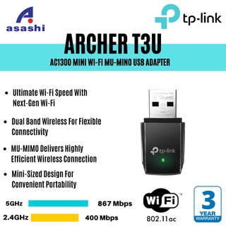 TP-Link Archer T3U Nano / T3U Mini AC1300 Wireless MU-MIMO USB Adapter ...