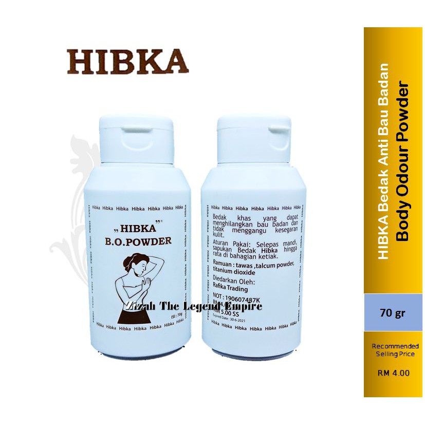 HIBKA B.O (Body Odour) Powder 60gr | Shopee Malaysia