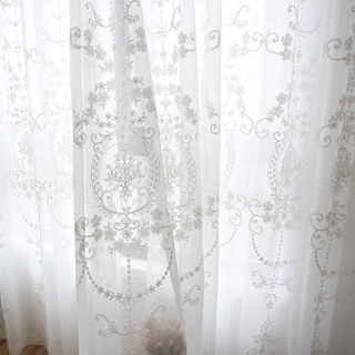 Kain langsir meter sheer lace tulle putih belum jahit / Fabric Day ...