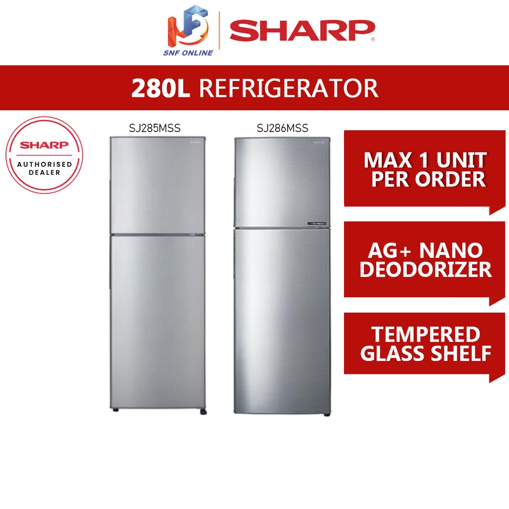 Sharp Fridge Refrigerator (280 L) SJ285MSS - Non-Inverter/SJ286MSS ...