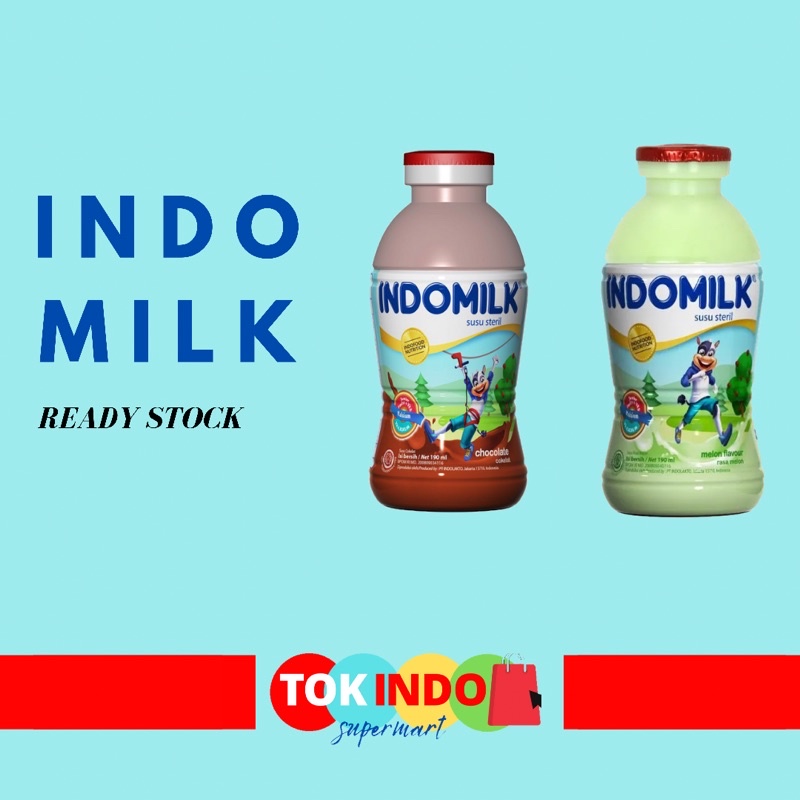 [HALAL] Indomilk Susu Steril Chocolate/ Melon 190gr | Shopee Malaysia