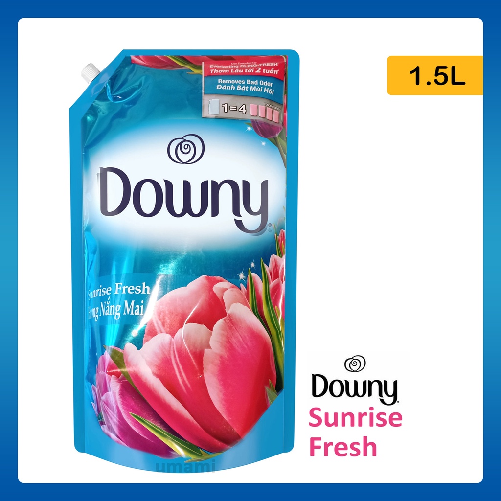 Downy Sunrise Fresh | Concentrate Fabric Softener Refill ( 1.5L) | Shopee Malaysia