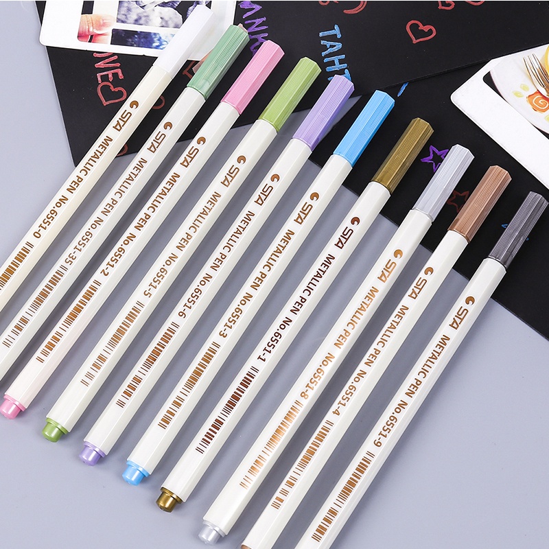 10/12/15/20 Colors Highlighter DIY Graffiti Metallic Pastel Pen ...