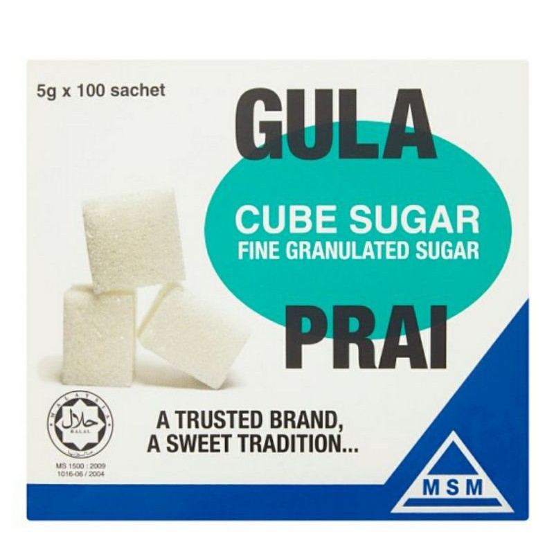 Gula Prai Cube Sugar 100 Sachet x 5g | Shopee Malaysia