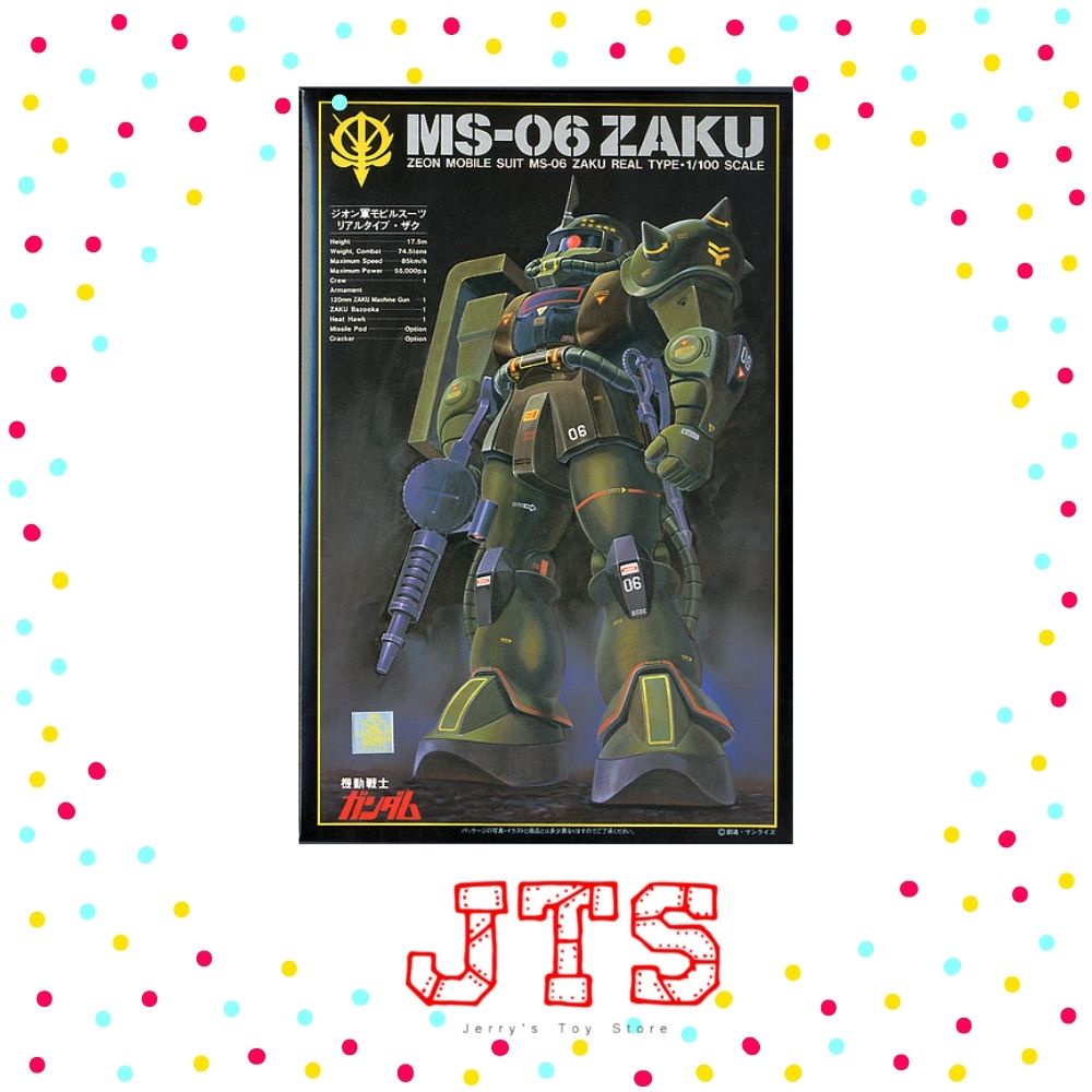 JTS BANDAI FG 1/100 Real Type Gundam MS-06 Zaku 63182 Green Zaku First Grade Model Kit Japan ...