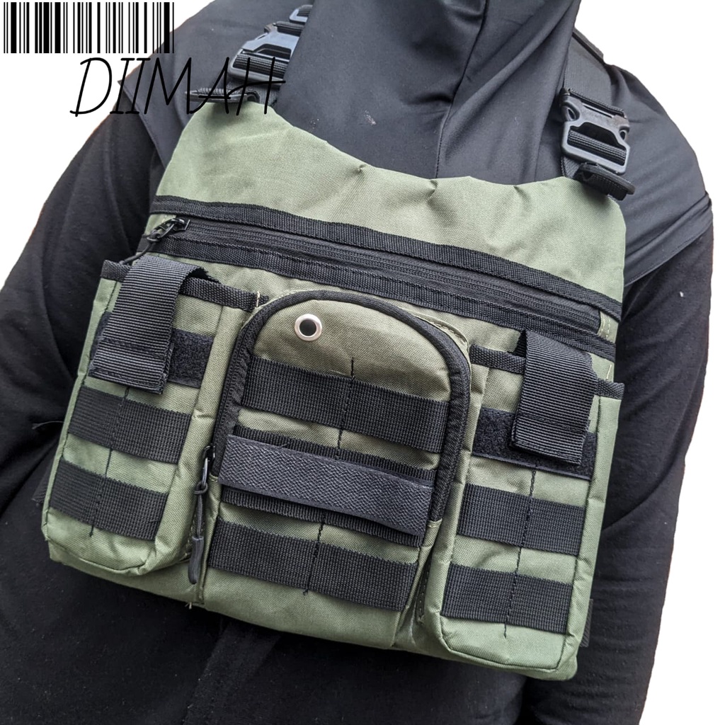 Chest Bag Sling Bag Oxygen Chest Bag Tni Army Police Security Guard ...