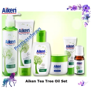 AIKEN Tea Tree Oil Acne Facial Product Cleanser Toner Moisturizer ...