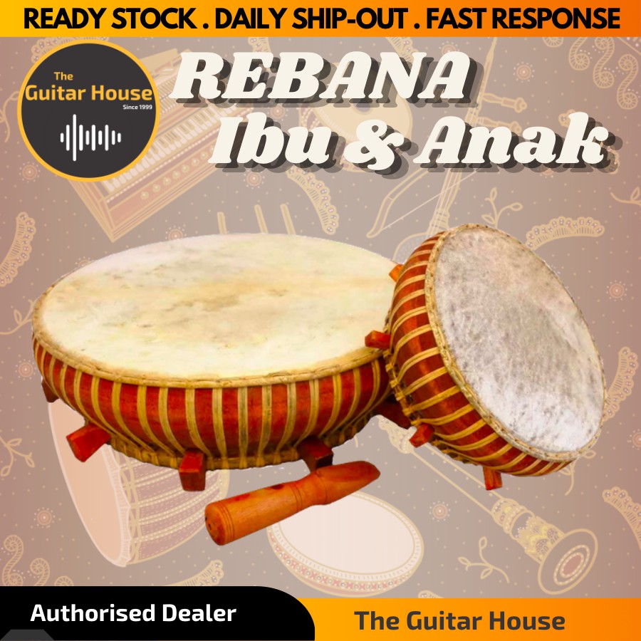 Rebana Traditional Ibu & Anak Set (Malay Traditional Instrument) (Alat ...