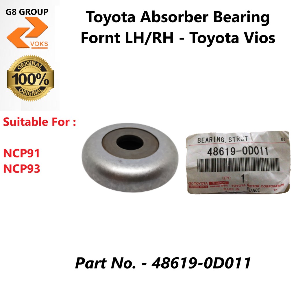 Toyota Absorber Bearing Front LH/RH - Toyota Vios ( 48619-0D011 ...