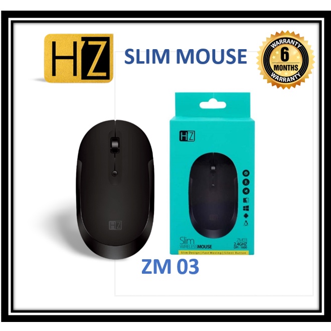 HZ Slim Wireless Mouse ZM03 2.4GHZ | Shopee Malaysia