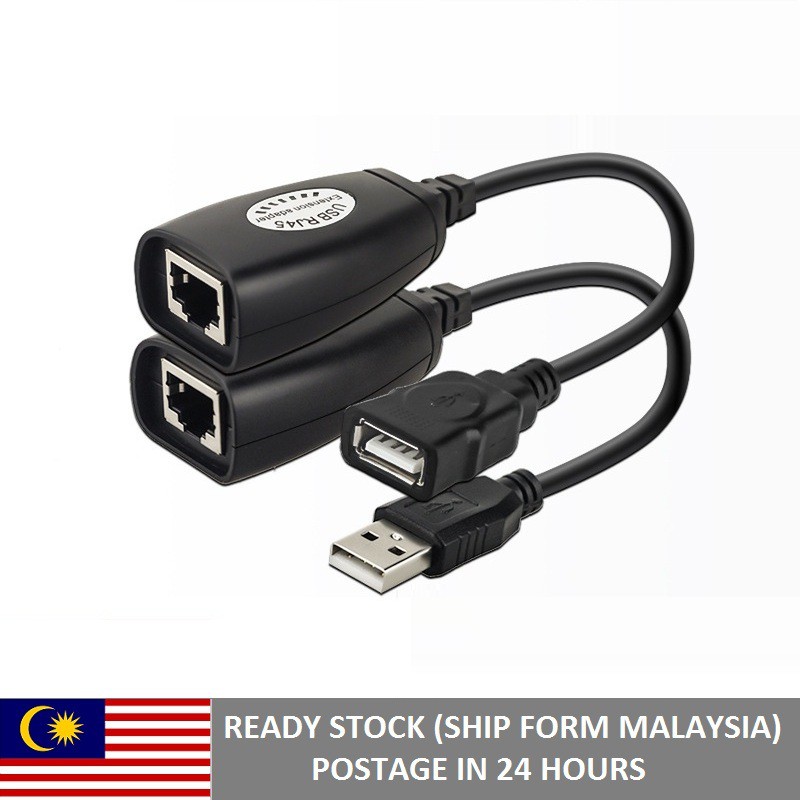 USB UTP Extender Adapter Over Single RJ45 Ethernet CAT5E/CAT6 Cable Up ...