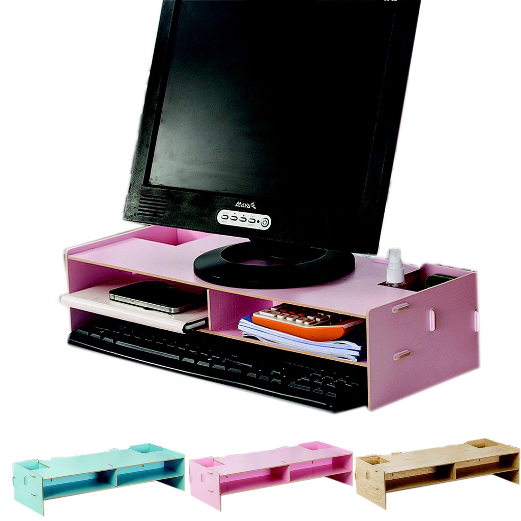 Orosu DIY Wooden Monitor Organizer Rack | Shopee Malaysia