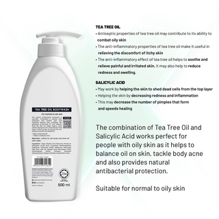 Cosmoderm Tea Tree Oil with Salicylic Acid Bodywash 500ml | Shopee Malaysia