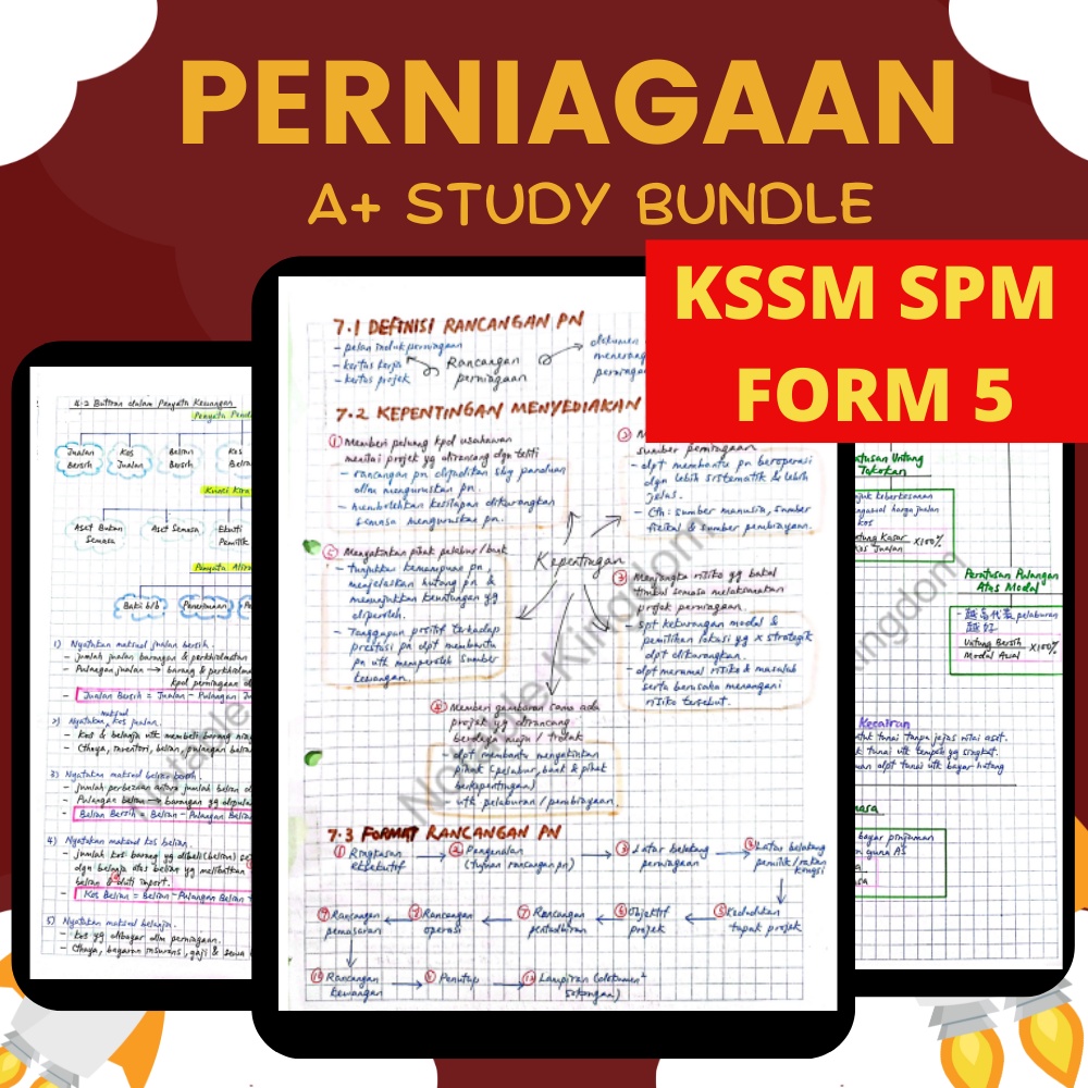 KSSM SPM PERNIAGAAN Form 5/ Tingkatan 5 Study Bundle | A+ Perniagaan ...
