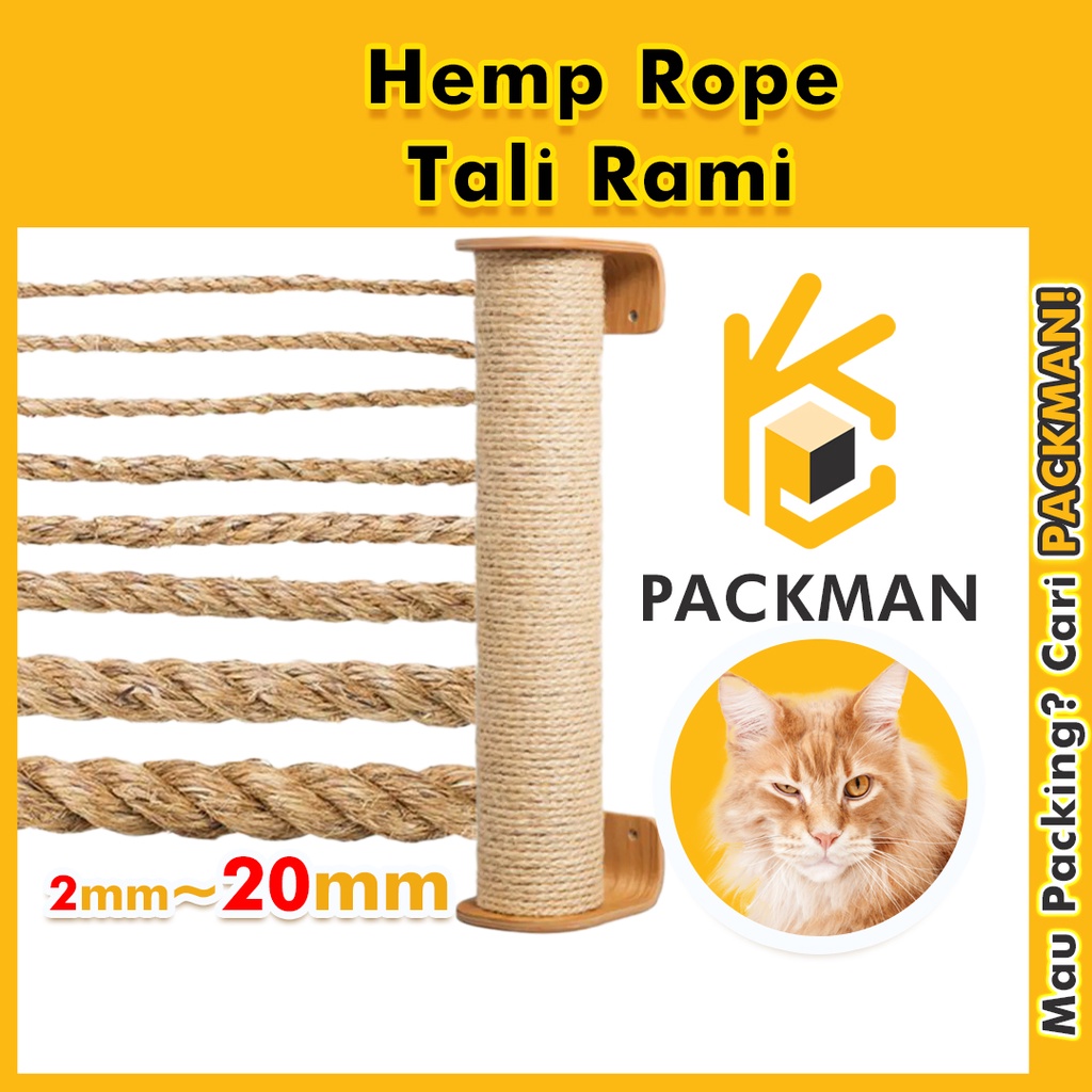 PACKMAN Hemp Rope Twine Cord Jute String Tali Guni Tali Rami Kucing DIY ...