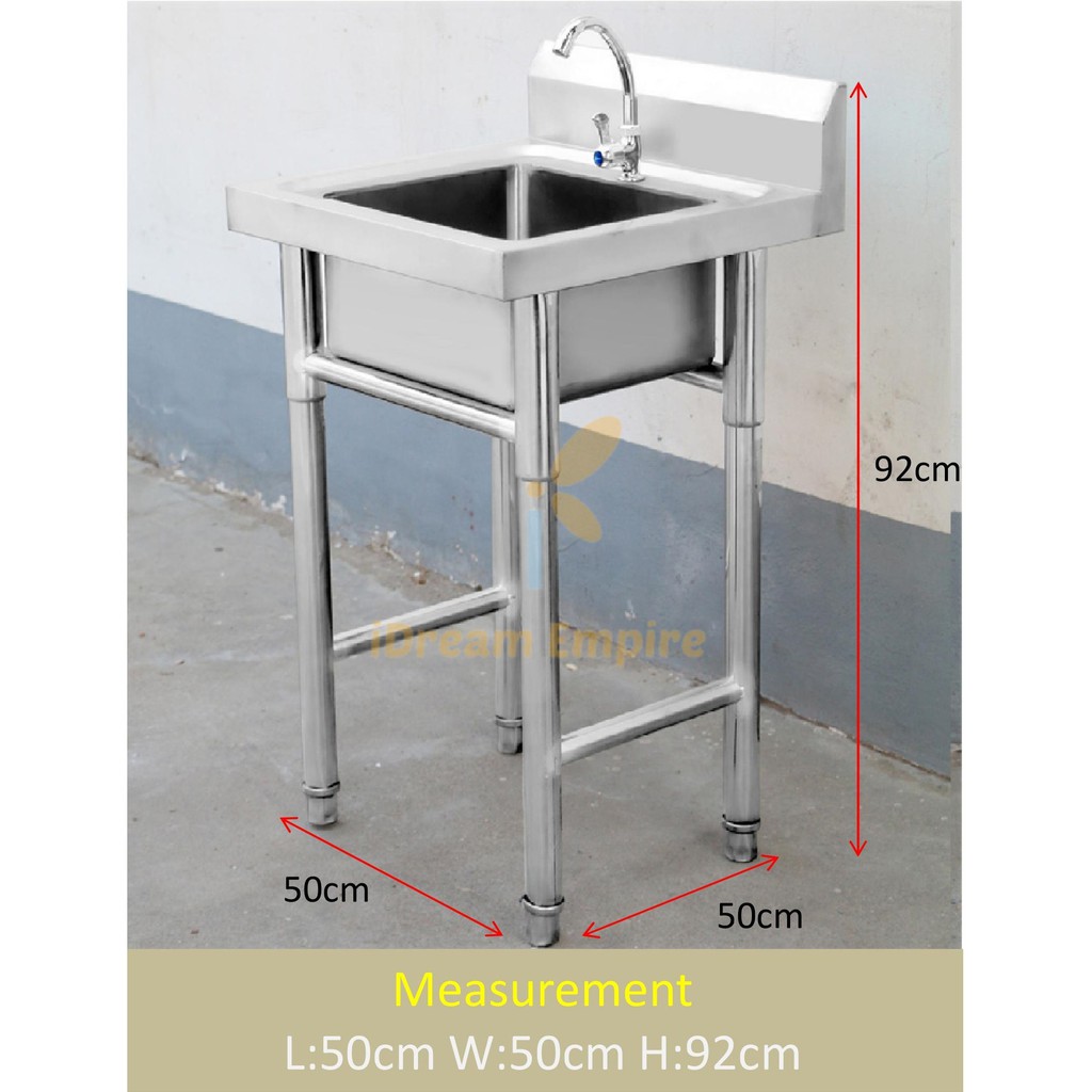 (FREE SHIPPING) Stainless Steel Single Sink Stand (Self-Assembly ...