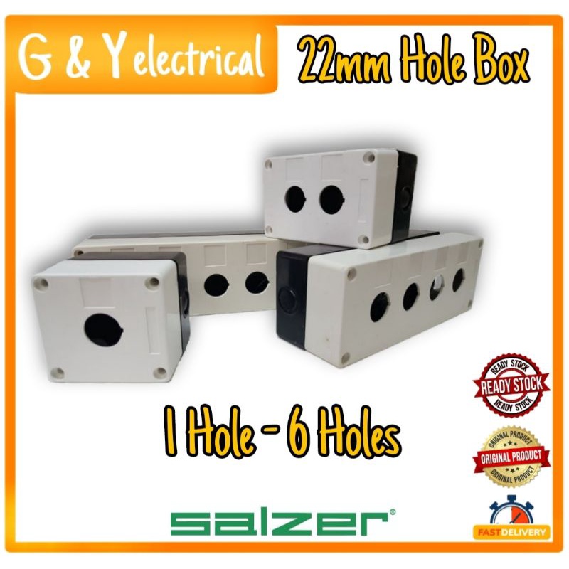 SALZER 22mm Push Button Holes Switch Box / PVC Control Box / Control ...